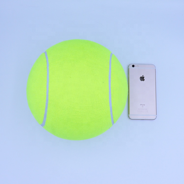 Air inflated jumbo oversize tennis ball